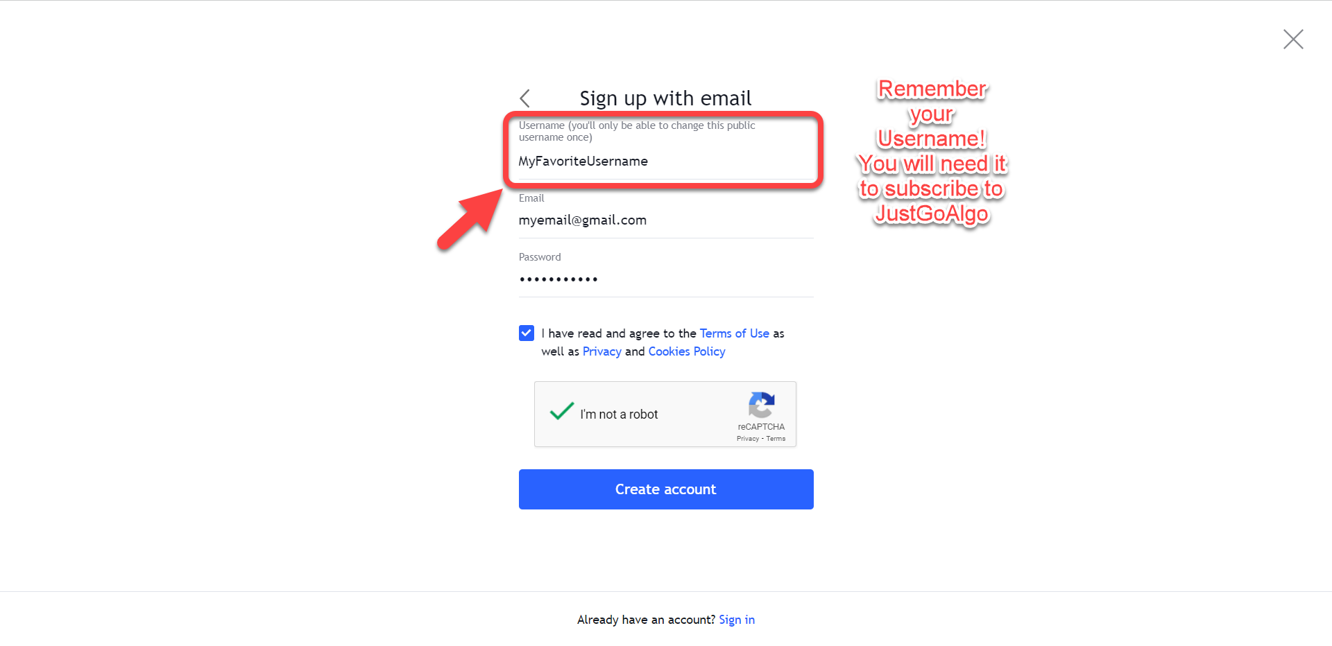 Setup & User Guide - JustGoAlgo